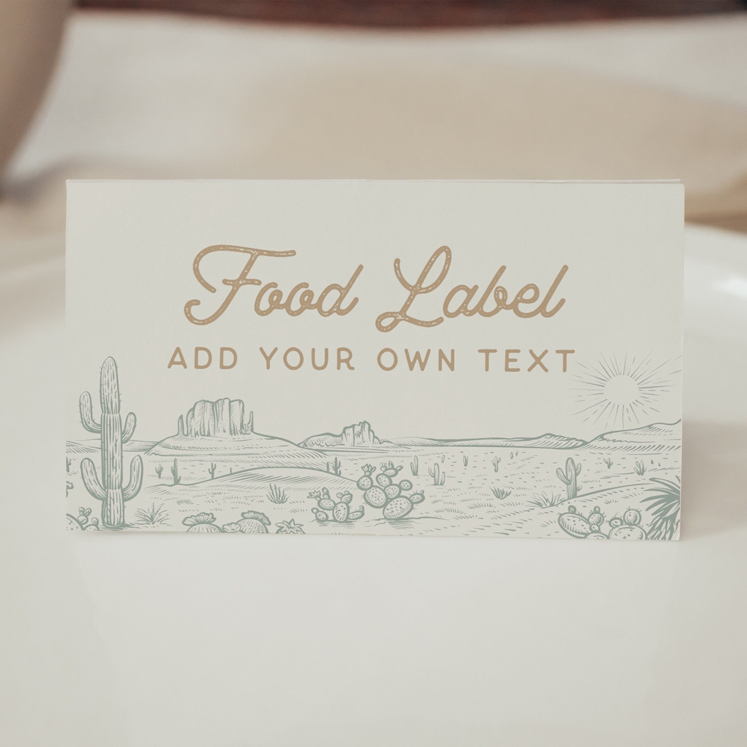 Western Food Label Cowgirl Birthday Party Wild West Place Card Retro ...