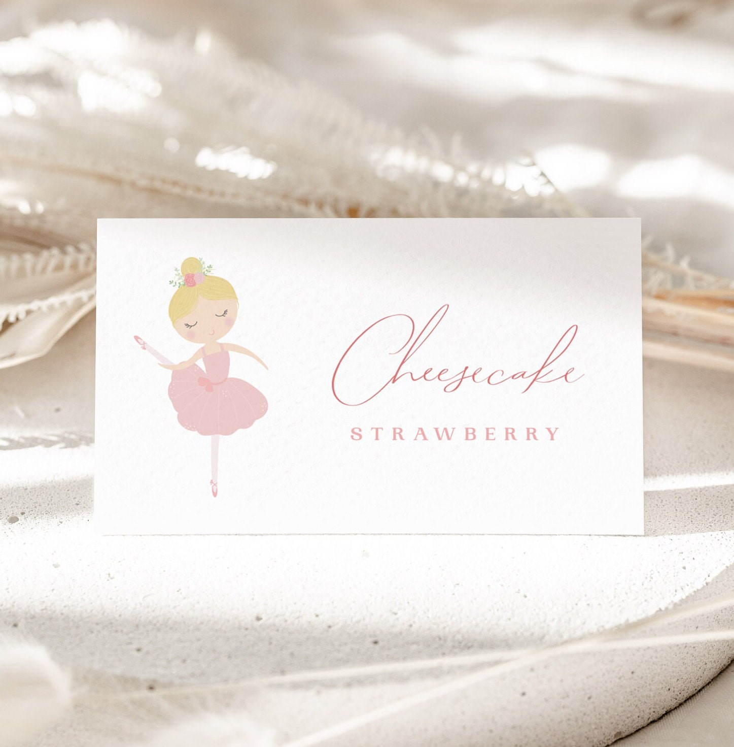 Editable Food Label Tent Card Printable Template, Ballerina Birthday ...