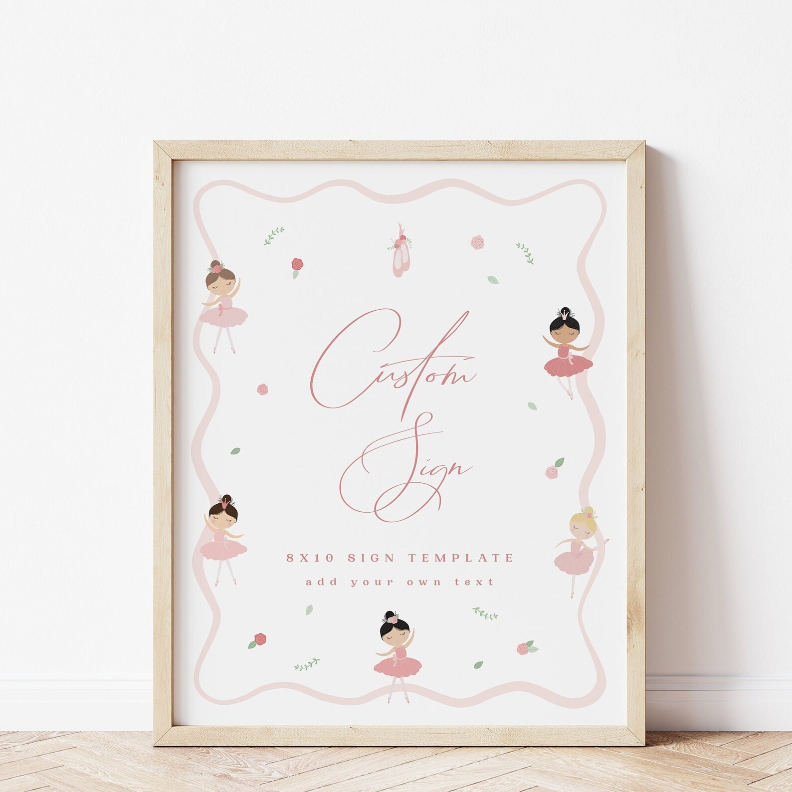 Ballerina Birthday Welcome Sign Template, Ballerina Birthday Party Sign ...
