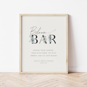 Flower Bar Sign Bloom Bar Sign in Bloom Baby Shower Bloom Bridal Shower ...