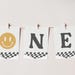 One Happy Dude High Chair Banner Sign Flag Cards DIY Smiley Face Retro ...