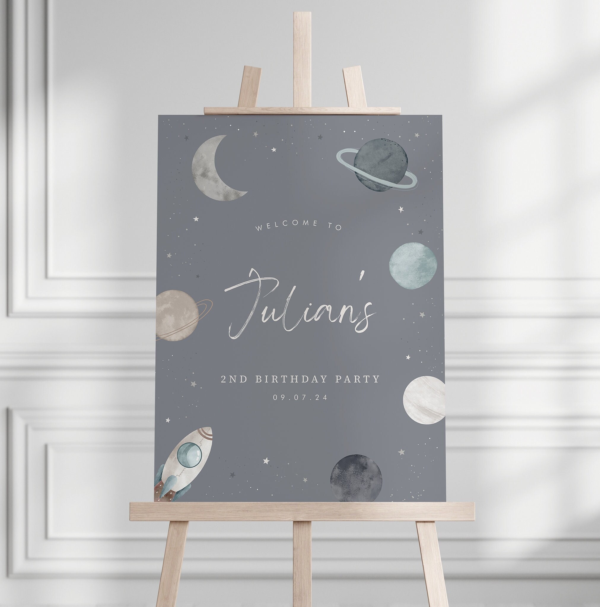 Space Month Photo Banner Sign Astronaut Birthday Party Monthly - Etsy