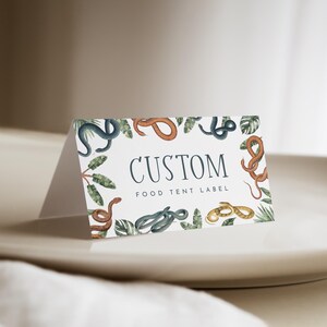 Snake Tag Label Template Reptile Party Thank You Tag Modern Snake ...