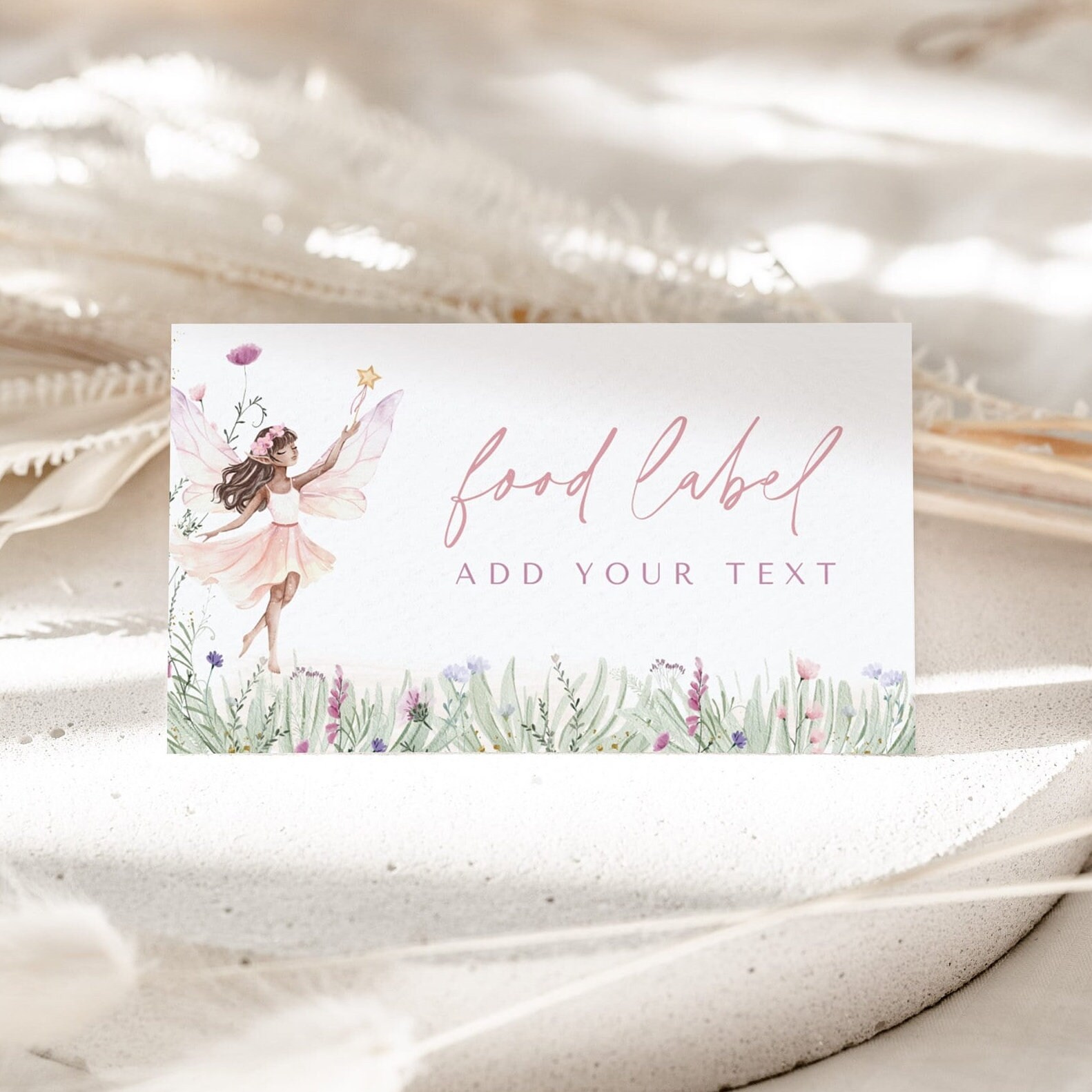 Fairy Food Label Fairy First Birthday Mushroom Enchanted Garden Party ...