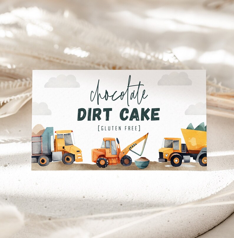 Construction Birthday Party Gable Box Label Construction - Etsy