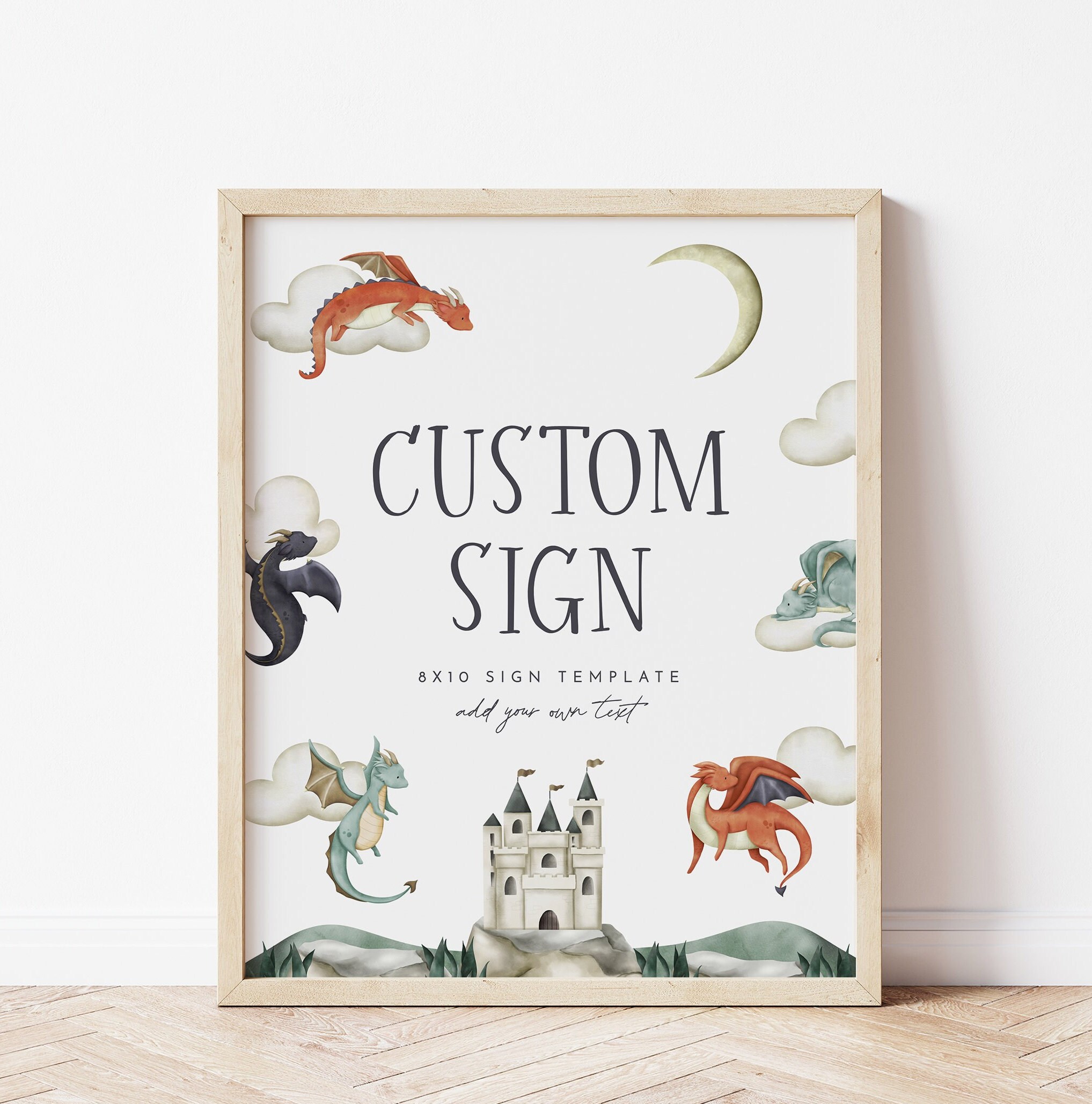 Dragon Food Tents Editable Dragon Food Card Labels Magical Castle ...