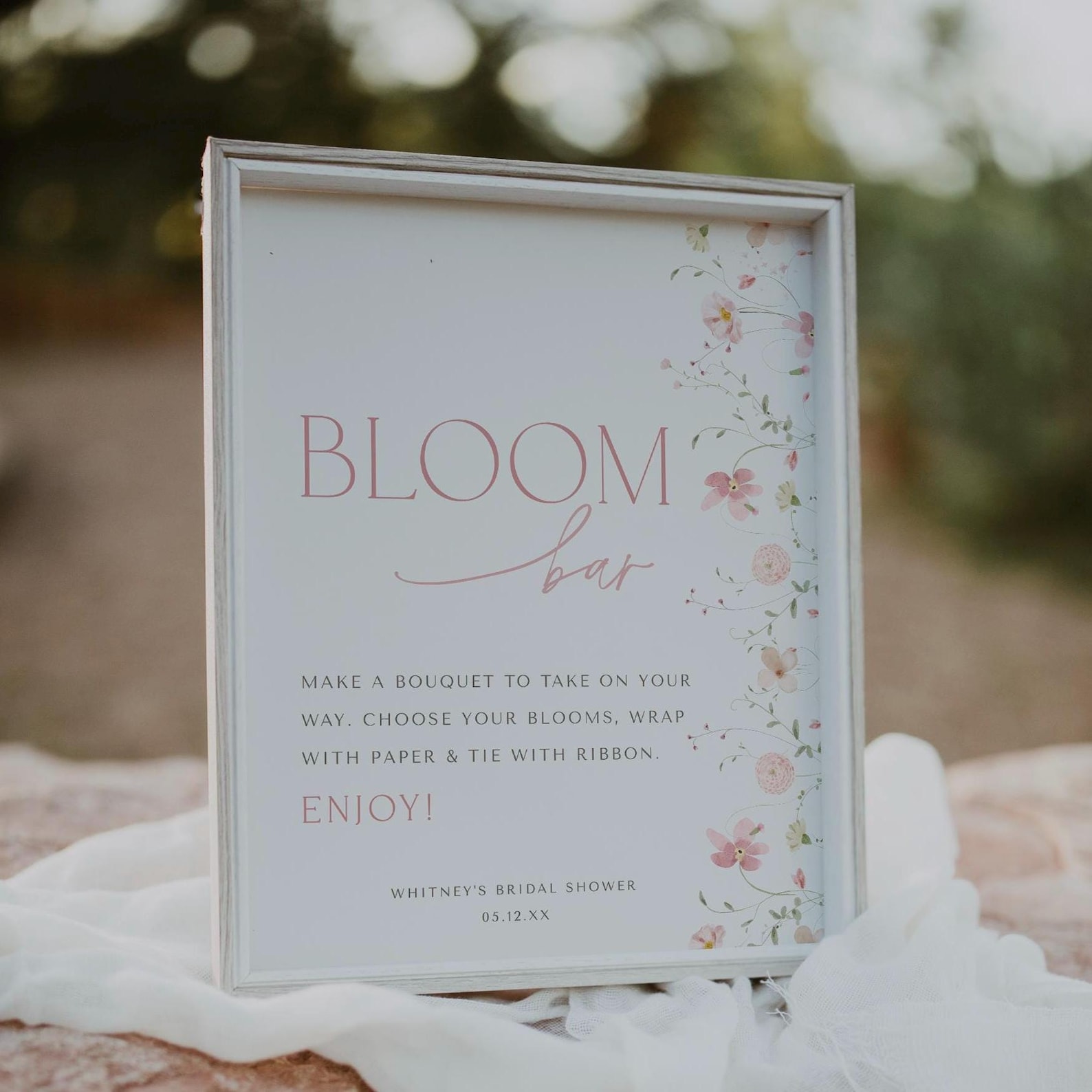 Flower Bar Sign Bloom Bar Sign Bridal Shower Editable Sign Love in ...