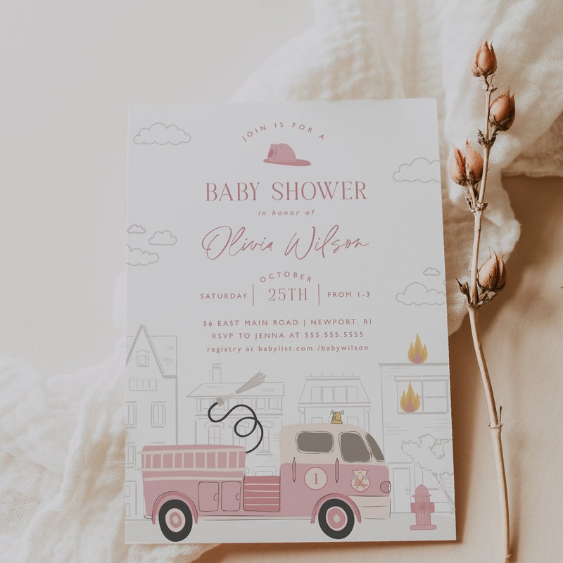 Fireman Baby Shower - Etsy