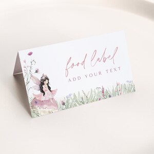 Fairy Food Label Fairy First Birthday Mushroom Enchanted Garden Party ...