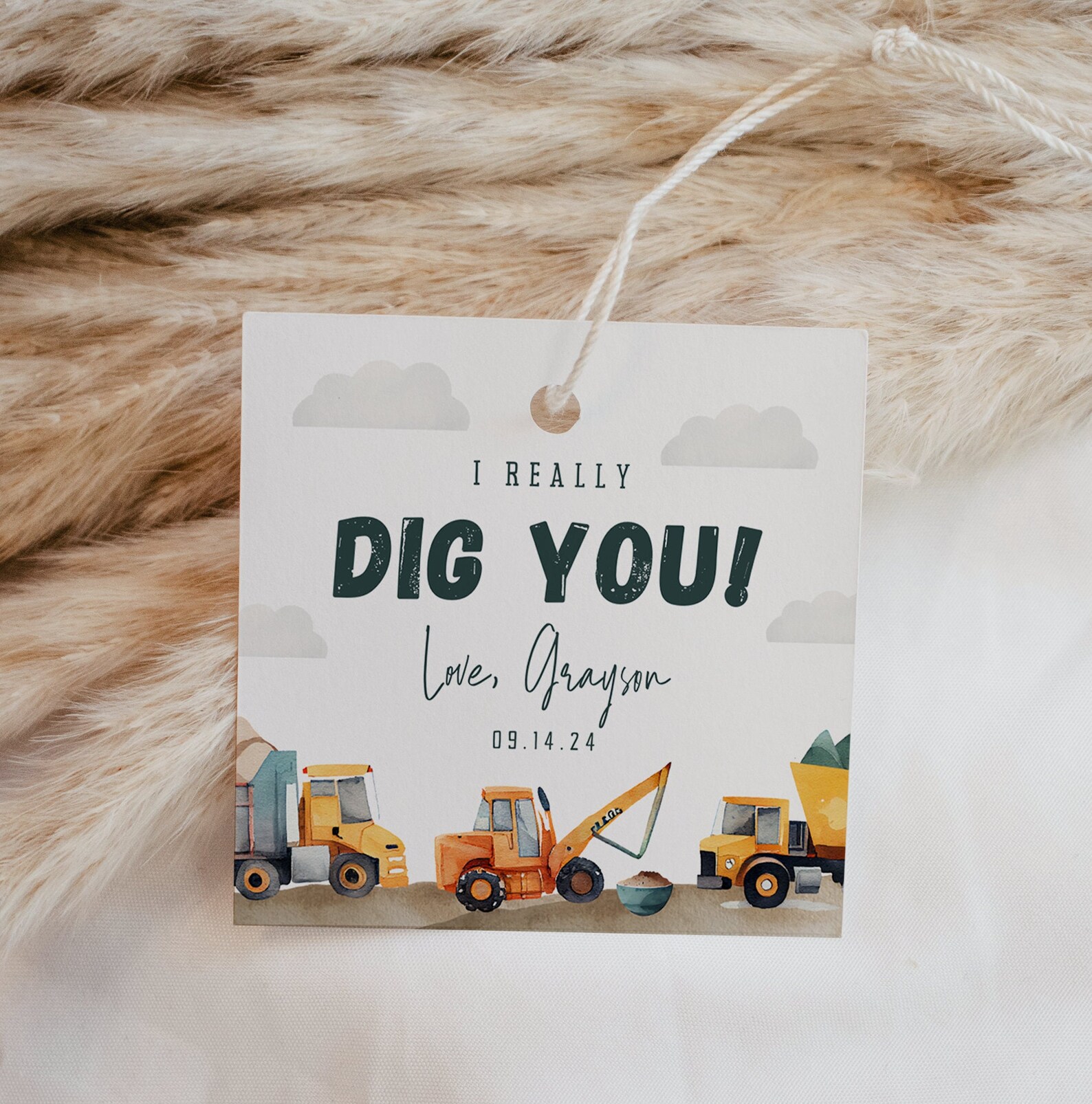 Construction Trucks Food Label Tent Construction Birthday Printable ...