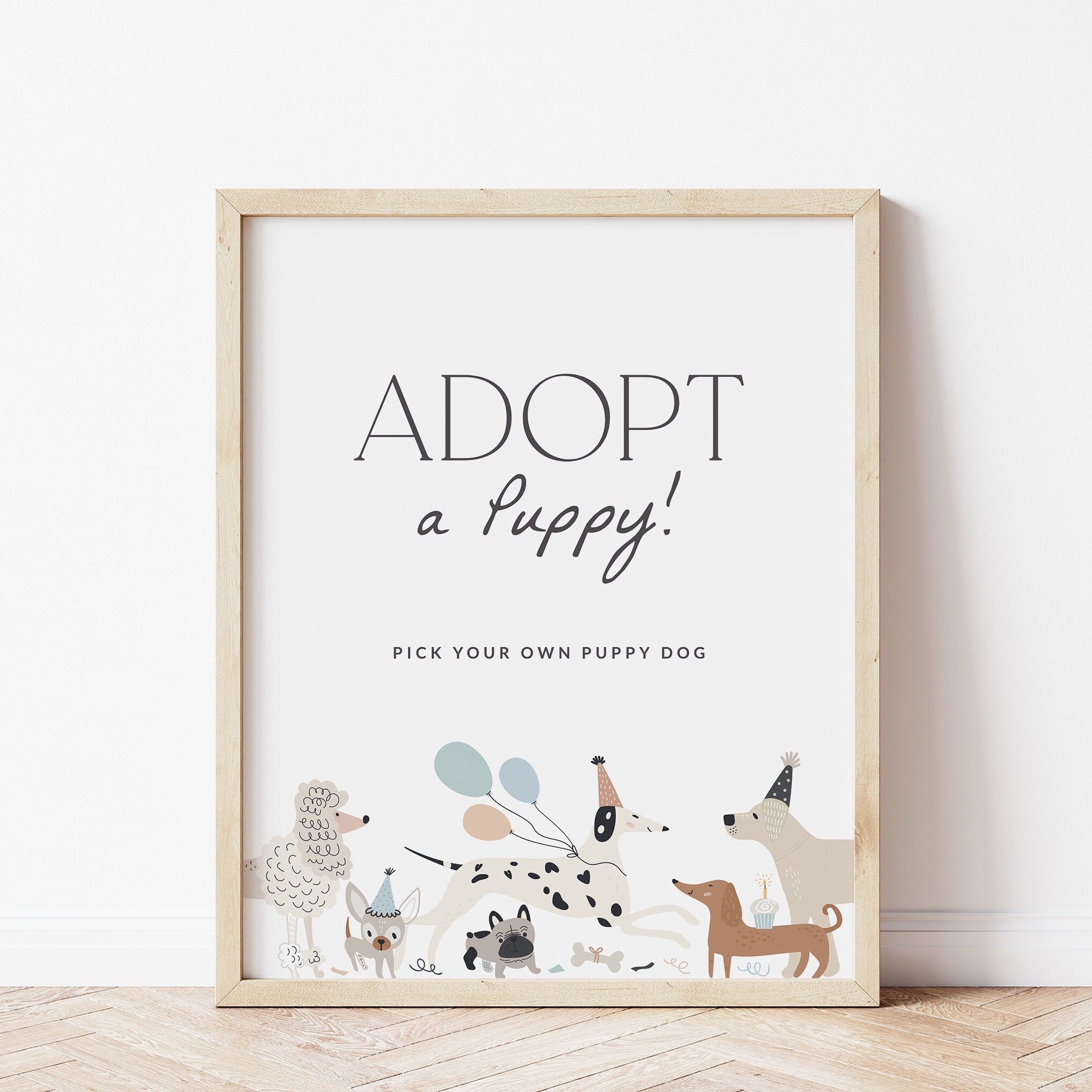 Dog Adoption Certificate, Adopt a Puppy Form, Puppy Pawty Birthday ...