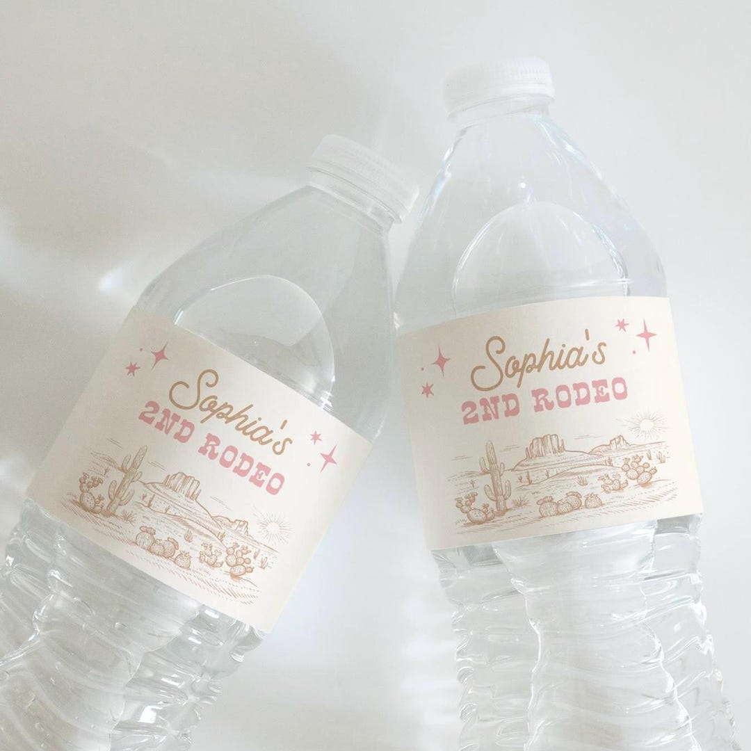 Rodeo Water Bottle Label Western Birthday Wild West Ain't My First ...