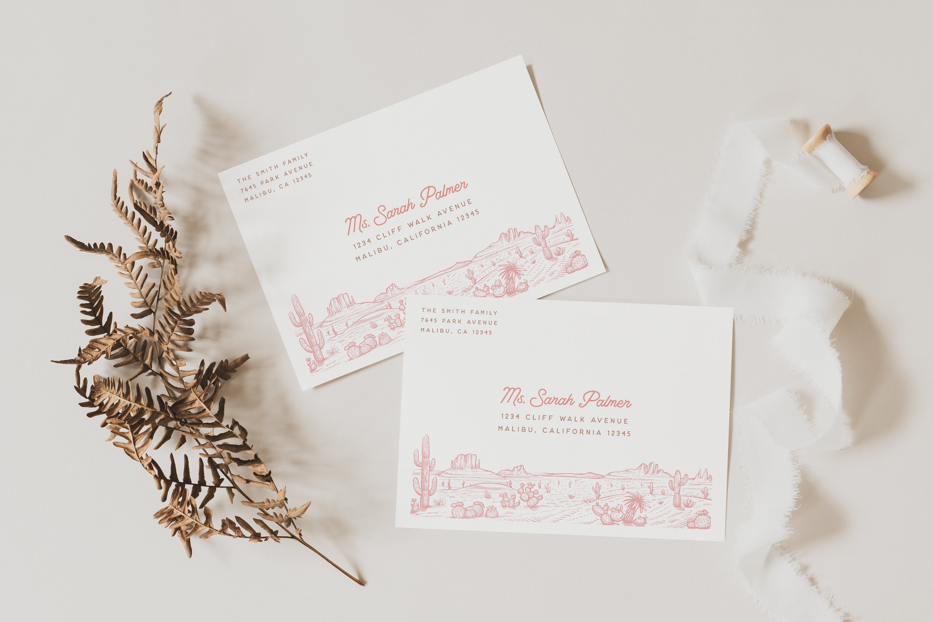 Western Envelope Template Printable Envelope Address and Return Label ...