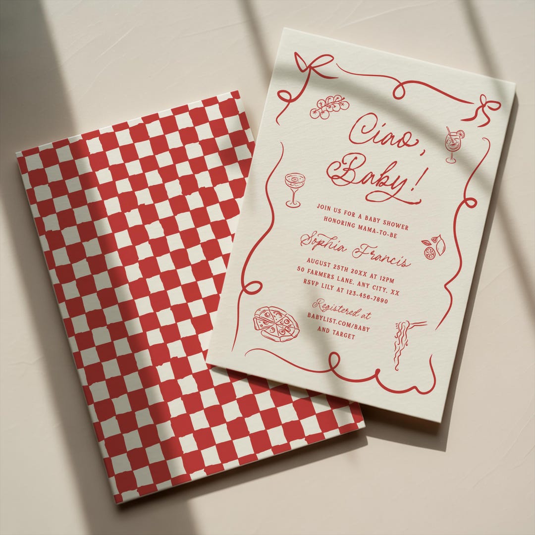 Ciao Baby Shower Invitation Template Special Delivery Baby Shower Slice ...