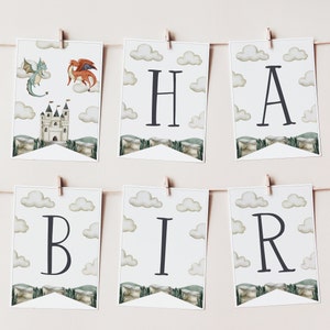 Dragon Banner Sign Magical Adventure Birthday Castle Birthday Sign Boy ...