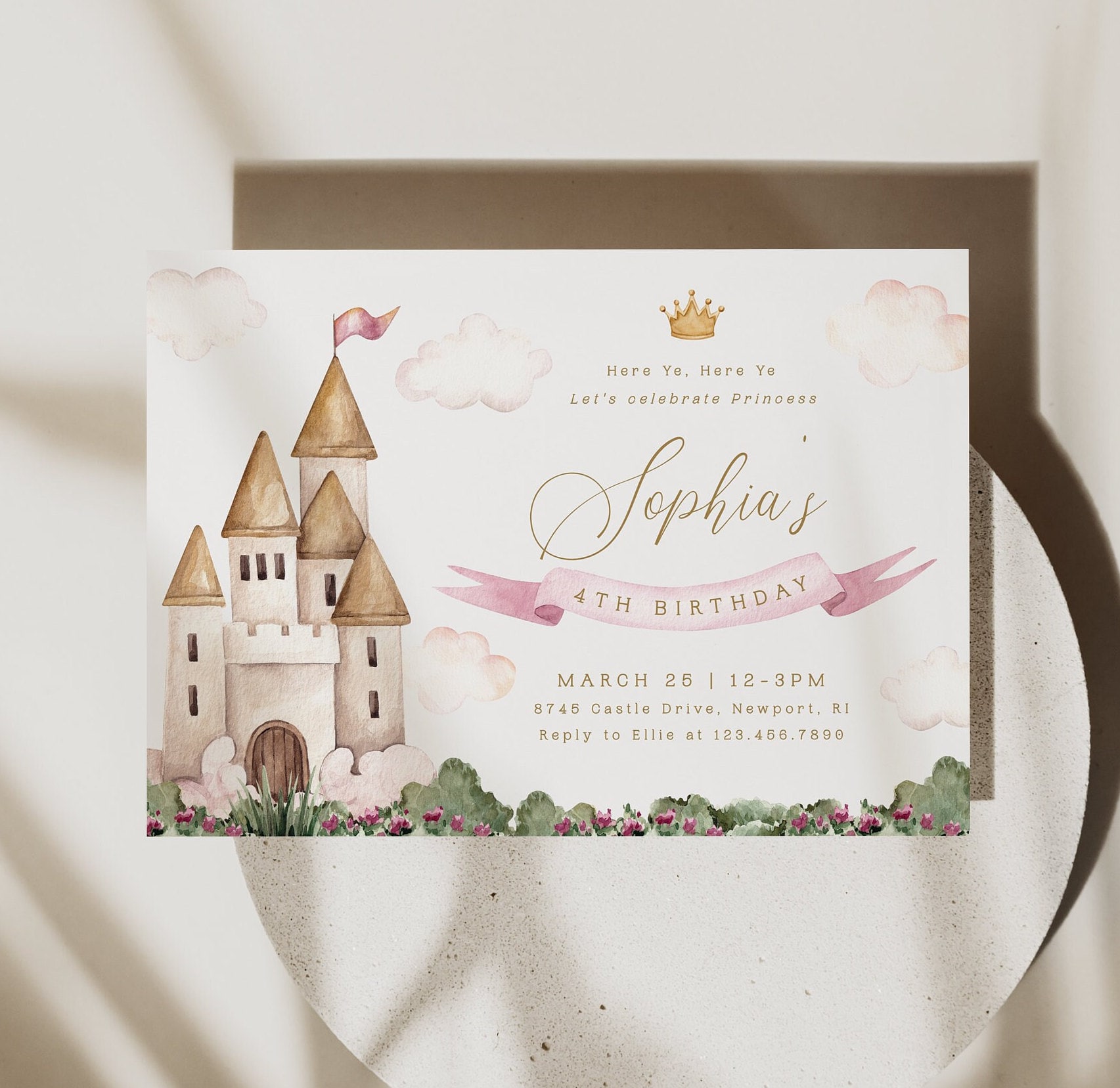 Princess Birthday Invitation Magical Fairy Tale Invitation Princess ...