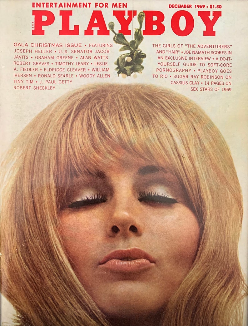 Playboy Holiday Art - Under the Mistletoe - Vintage Original Cover From ...