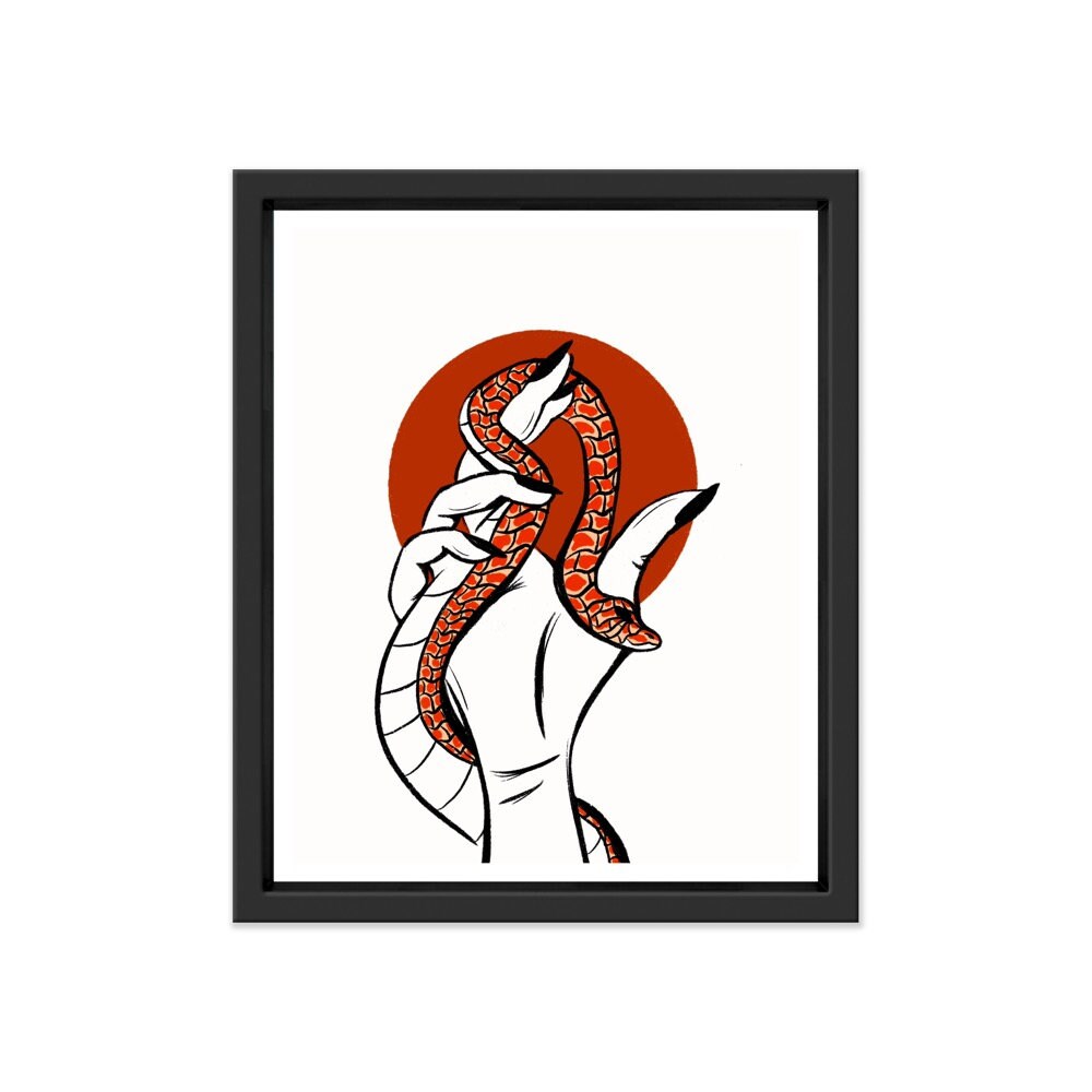 Snake Hand Art Print - Etsy