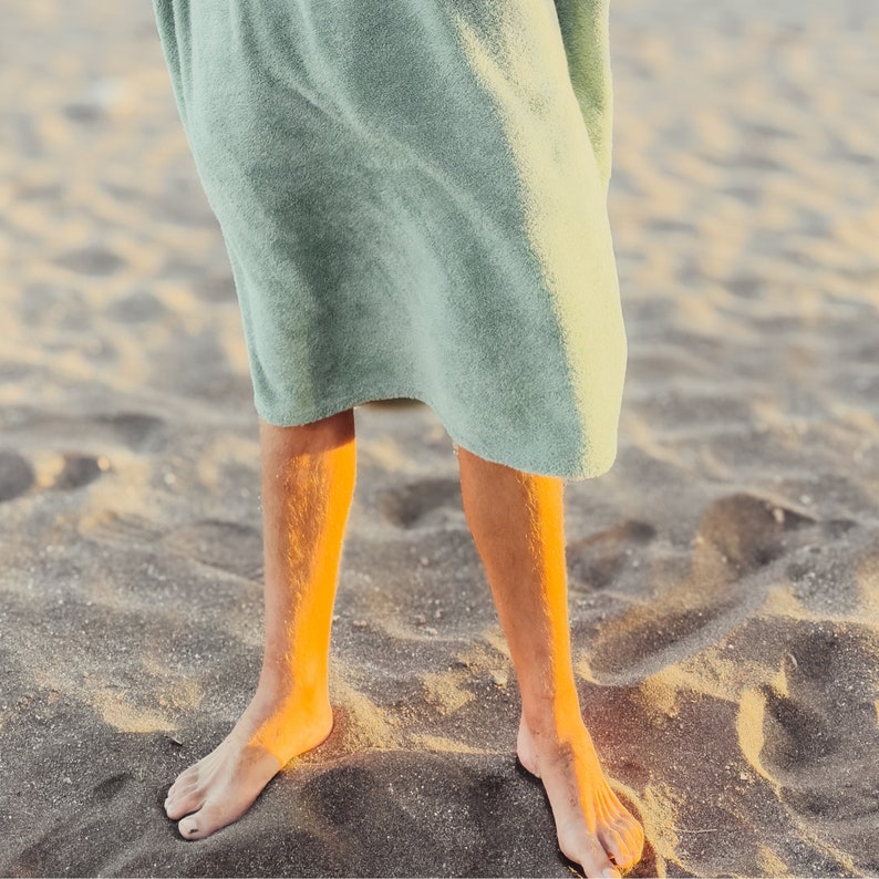 Sauna Poncho Surfer Poncho Bathrobe Made of Terry Cloth Surf Hoodie ...