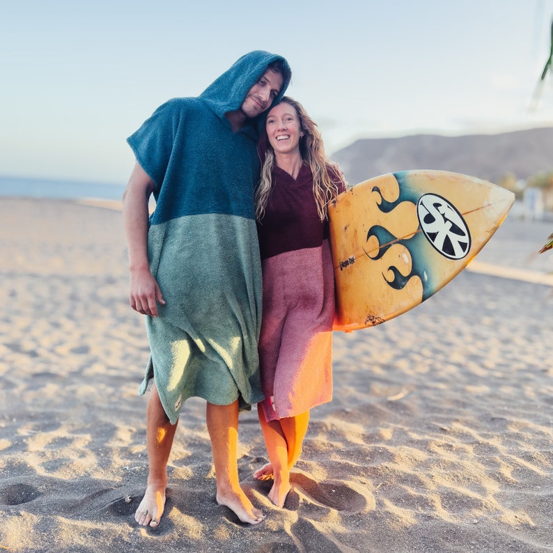 Sauna Poncho Surfer Poncho Bathrobe Made of Terry Cloth Surf Hoodie ...