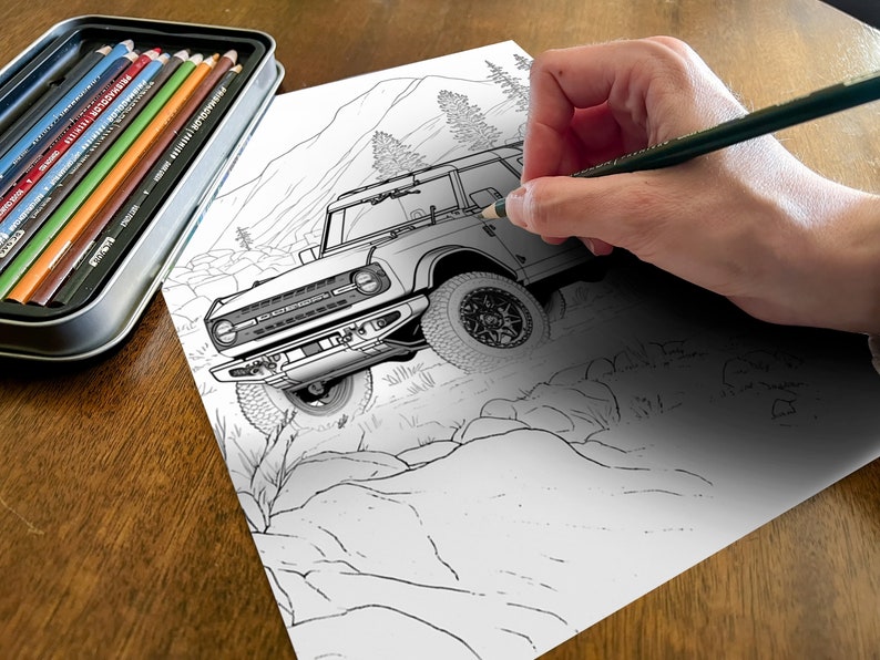Offroad Adventures: Printable Coloring Book Pages for Extreme Vehicle ...
