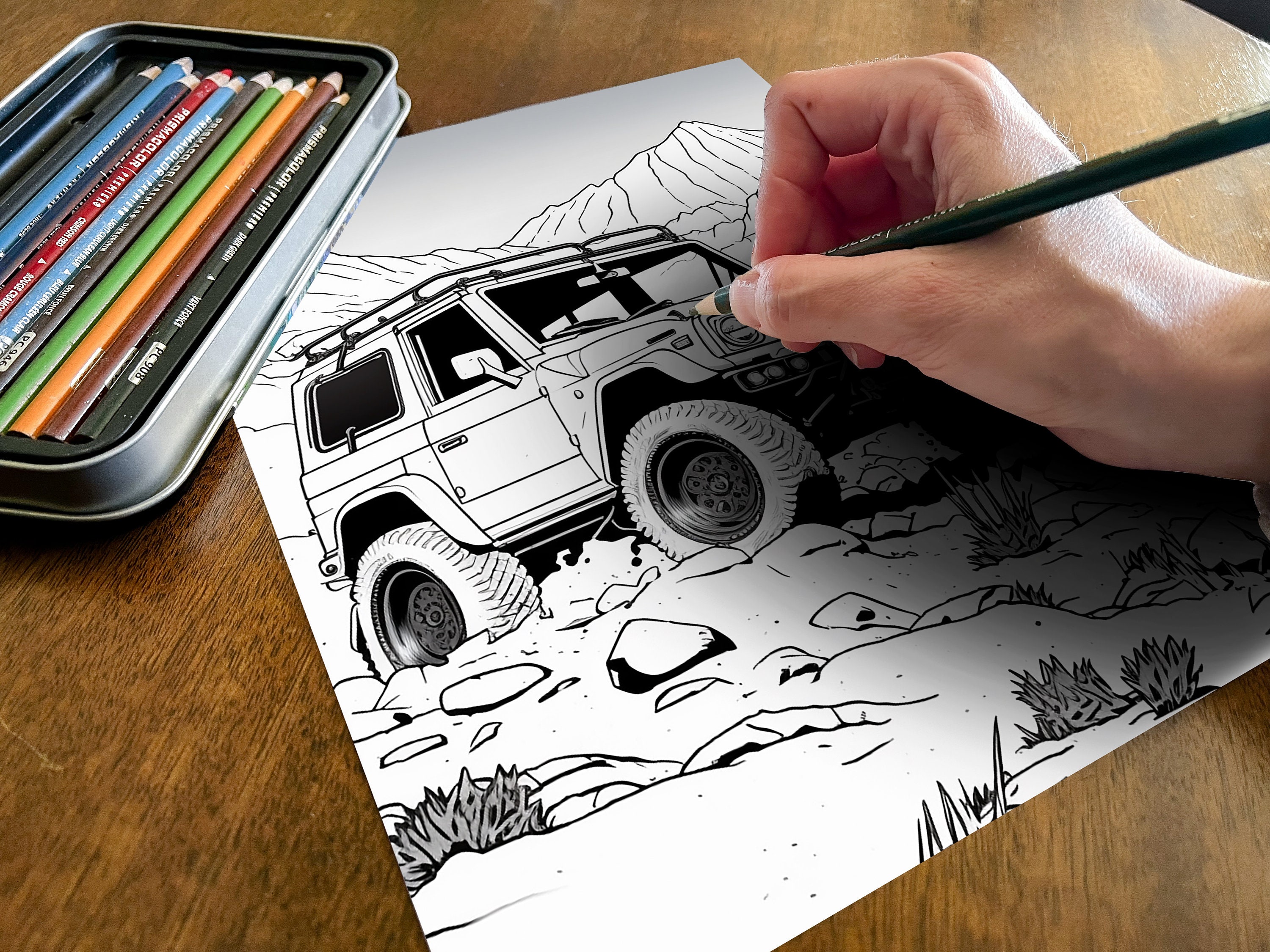 Offroad Adventures: Printable Coloring Book Pages for Extreme Vehicle ...