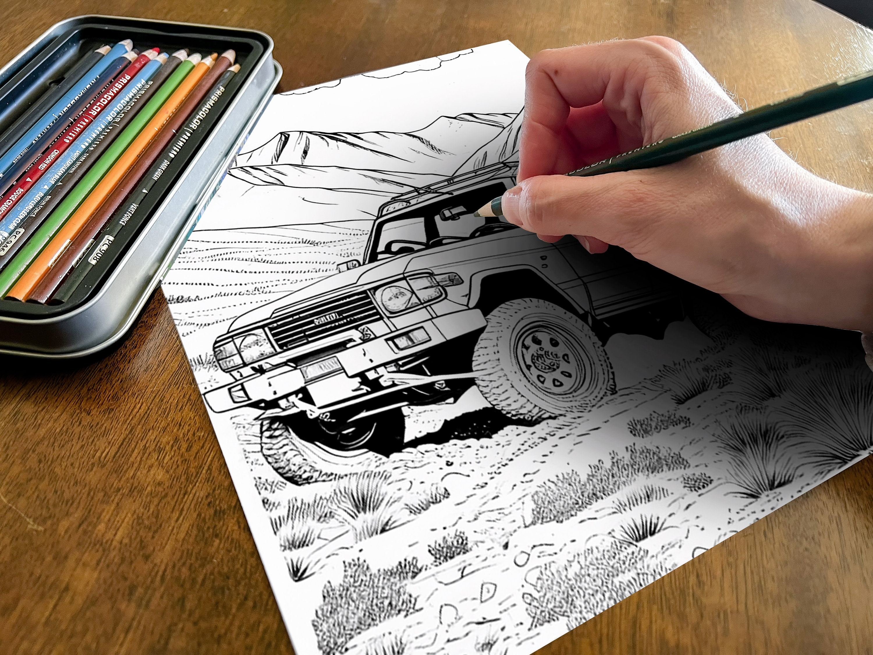 Offroad Adventures: Printable Coloring Book Pages for Extreme Vehicle ...