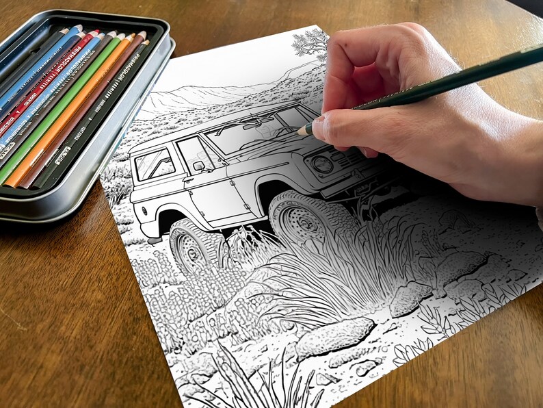 Offroad Adventures: Printable Coloring Book Pages for Extreme Vehicle ...