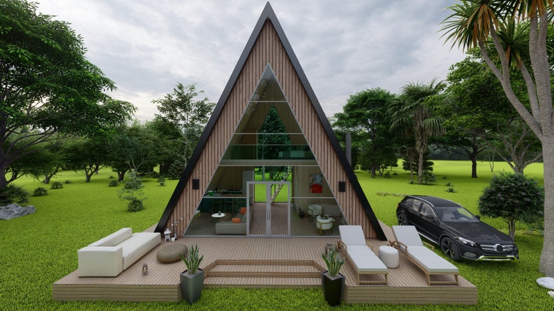 Wooden A Frame, Triangle House, Bungalow - Etsy