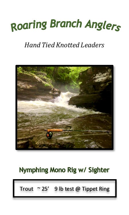 Euro Nymphing Leader W/ Sighter and Tippet Ring (25 Ft) - Hand Tied ...