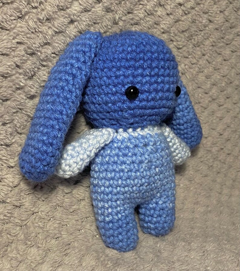 Mini Gradient Blue Bunny Plush - Etsy