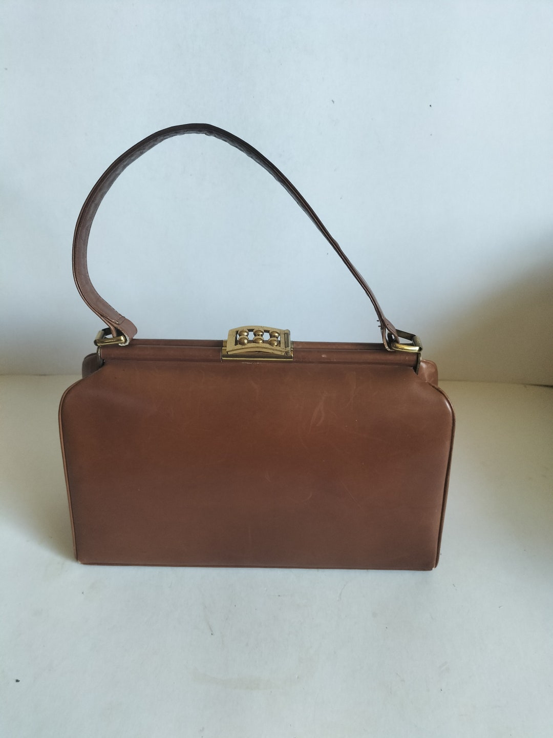 Art Deco Leather Handbag by Lederer for Russel and Bromley - Etsy UK
