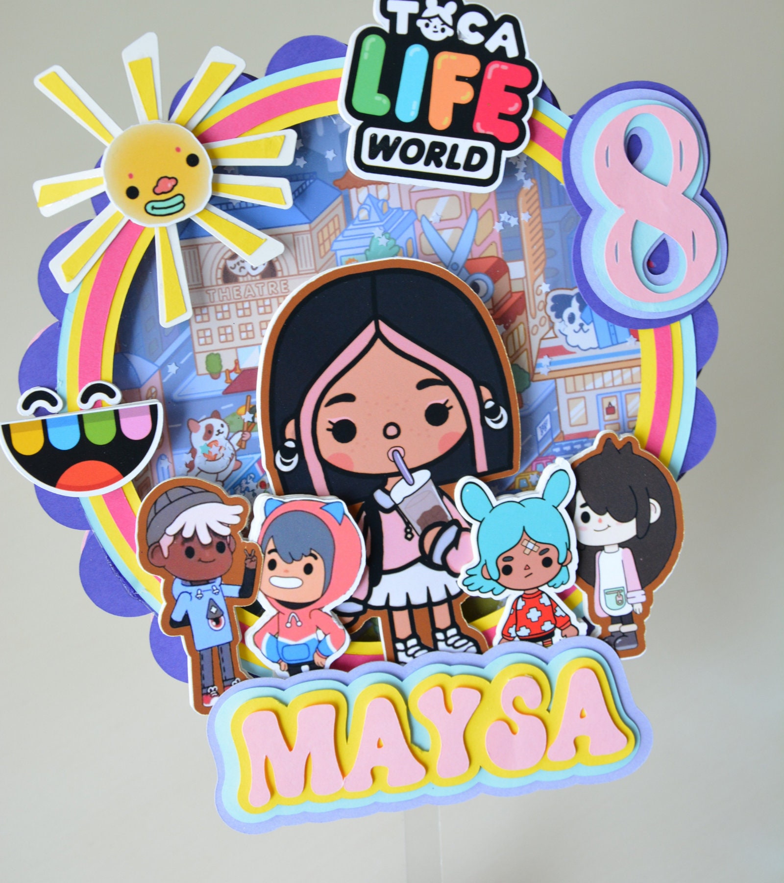 Toca Boca Cake Topper Toca Boca Life World Cake Topper Etsy Israel