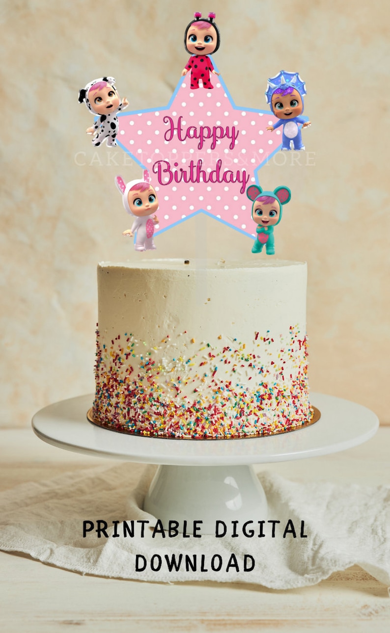 DIGITAL DOWNLOAD Cry Babies Digital Cake Topper Design - Etsy