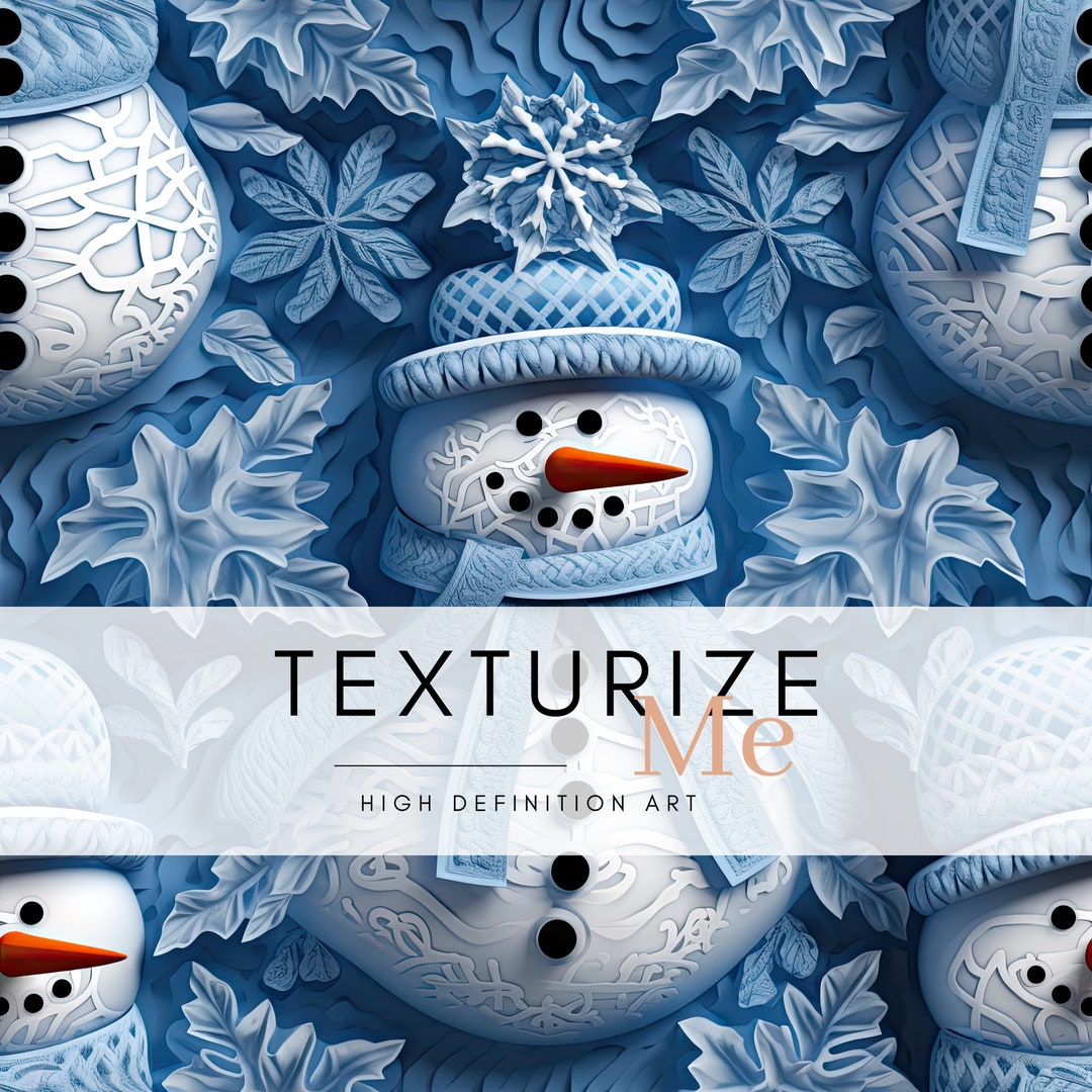 Vintage Snowman Digital Paper, Retro Christmas Seamless Pattern ...