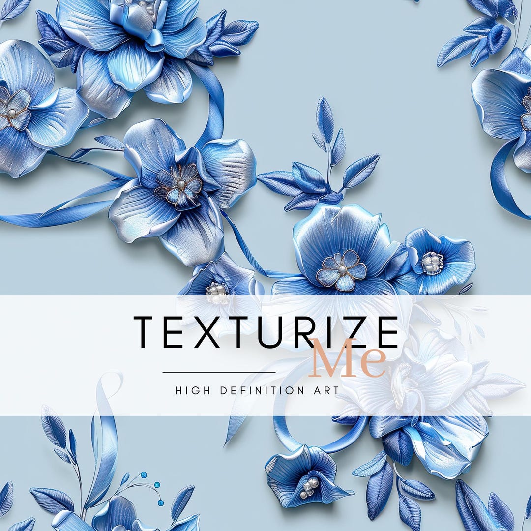 3D Embroidery Floral Seamless Pattern for Fabric Design & Digital Paper ...