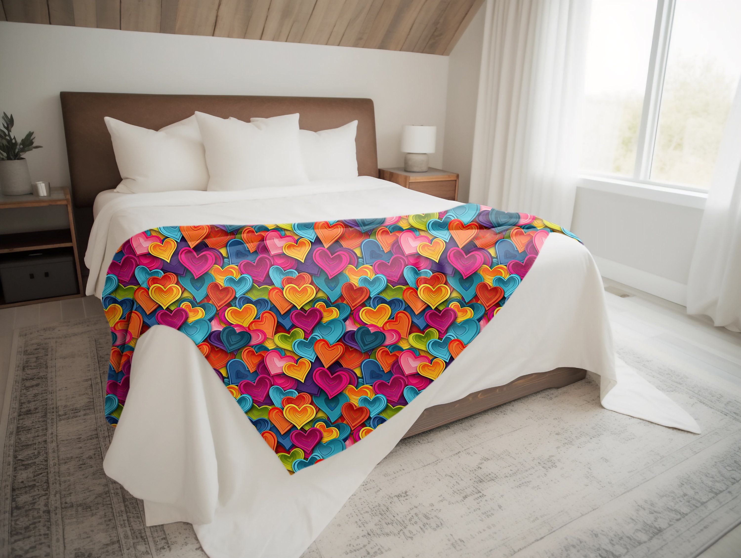 Hearts Clouored Repeating Pattern, Seamless Texture - Etsy