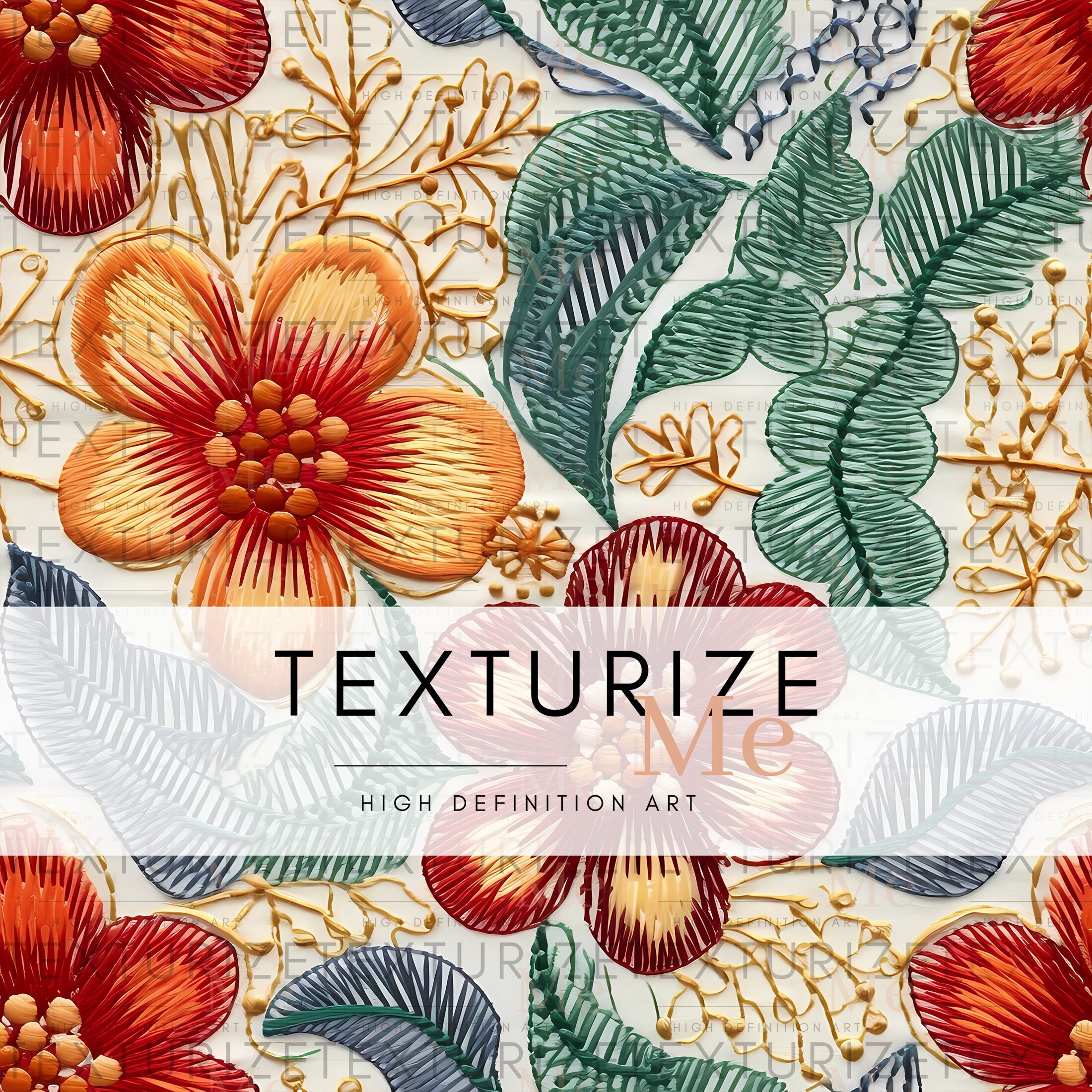 Embroidery Seamless File, Spring Flowers, Embroidery Seamless, Boho ...