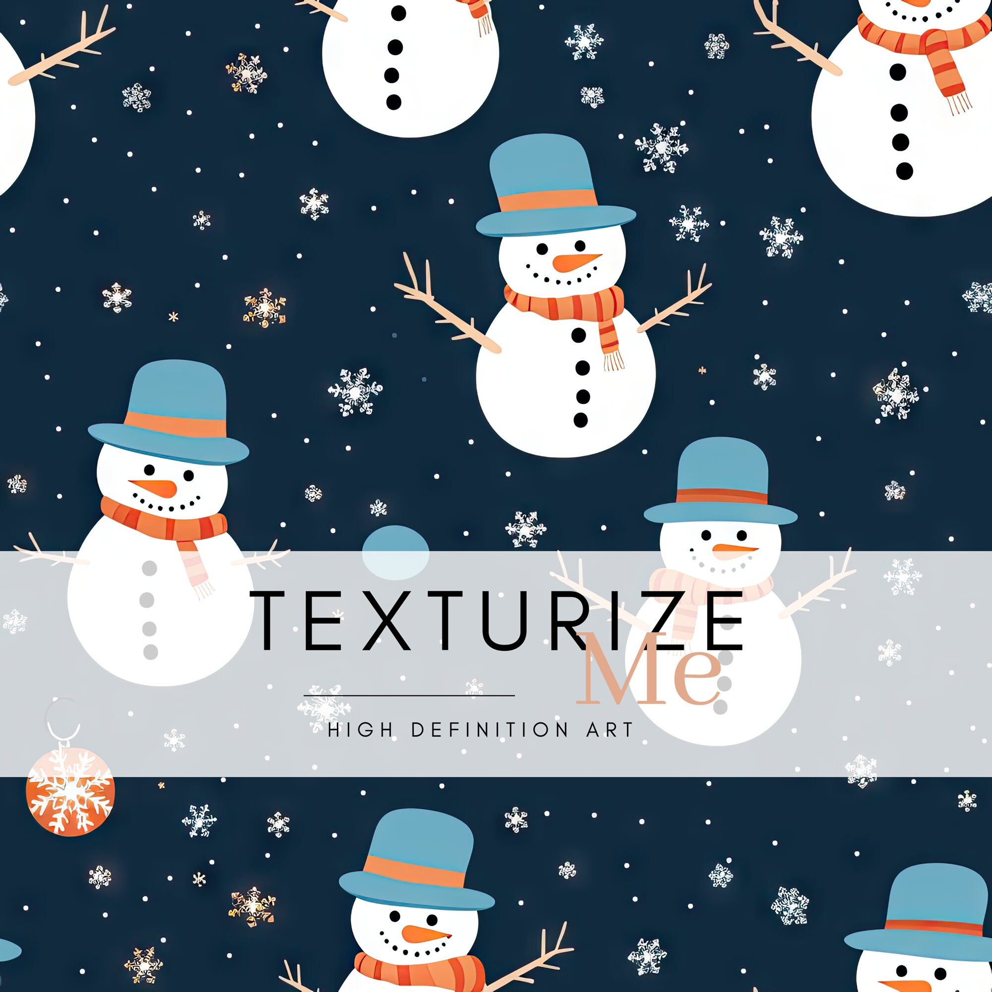 Seamless Repeating Pattern Snowman Christmas Texture - Etsy