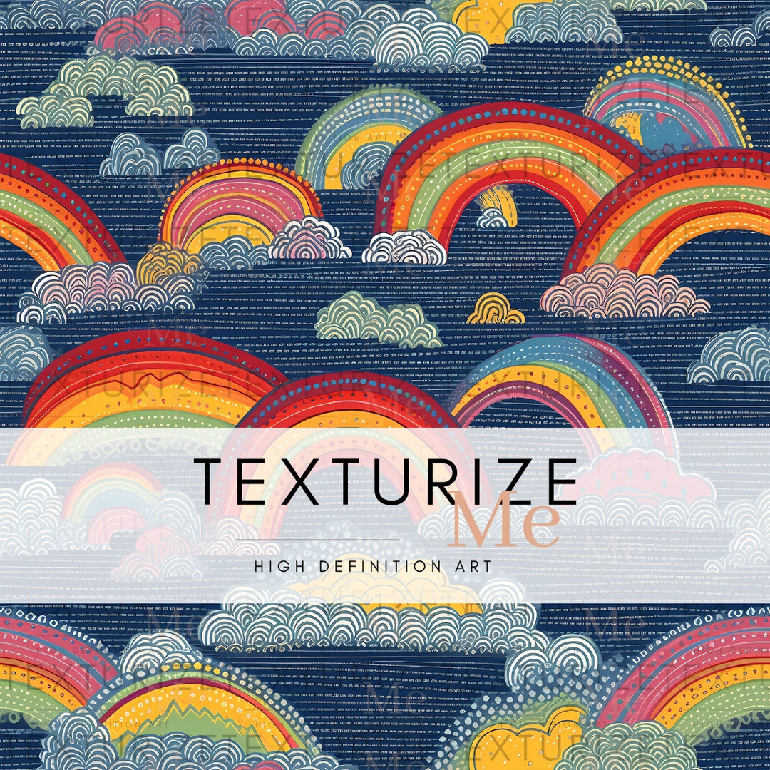 Embroidery Seamless File, Rainbow Embroidery Seamless, Rainbow Cloud ...