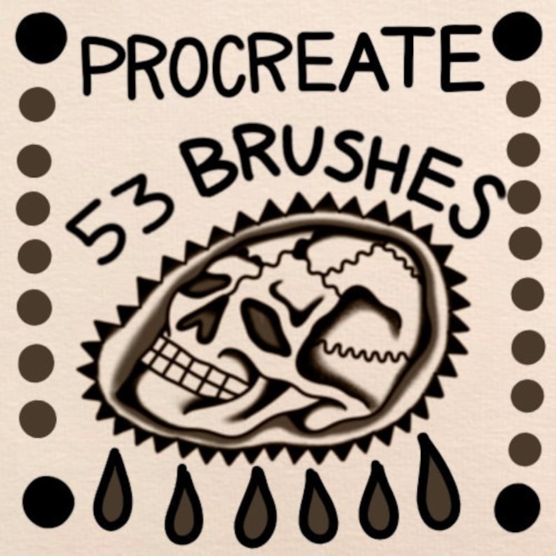 53 Traditional Tattoo Procreate Brushes - Etsy