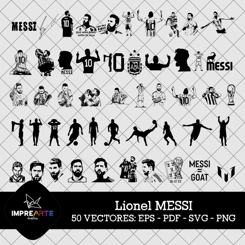 50 Messi Vectors - Etsy