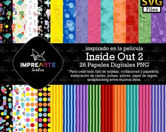 INSIDE OUT 2 Digital Papers Inspired by the Movie, Printable File ...