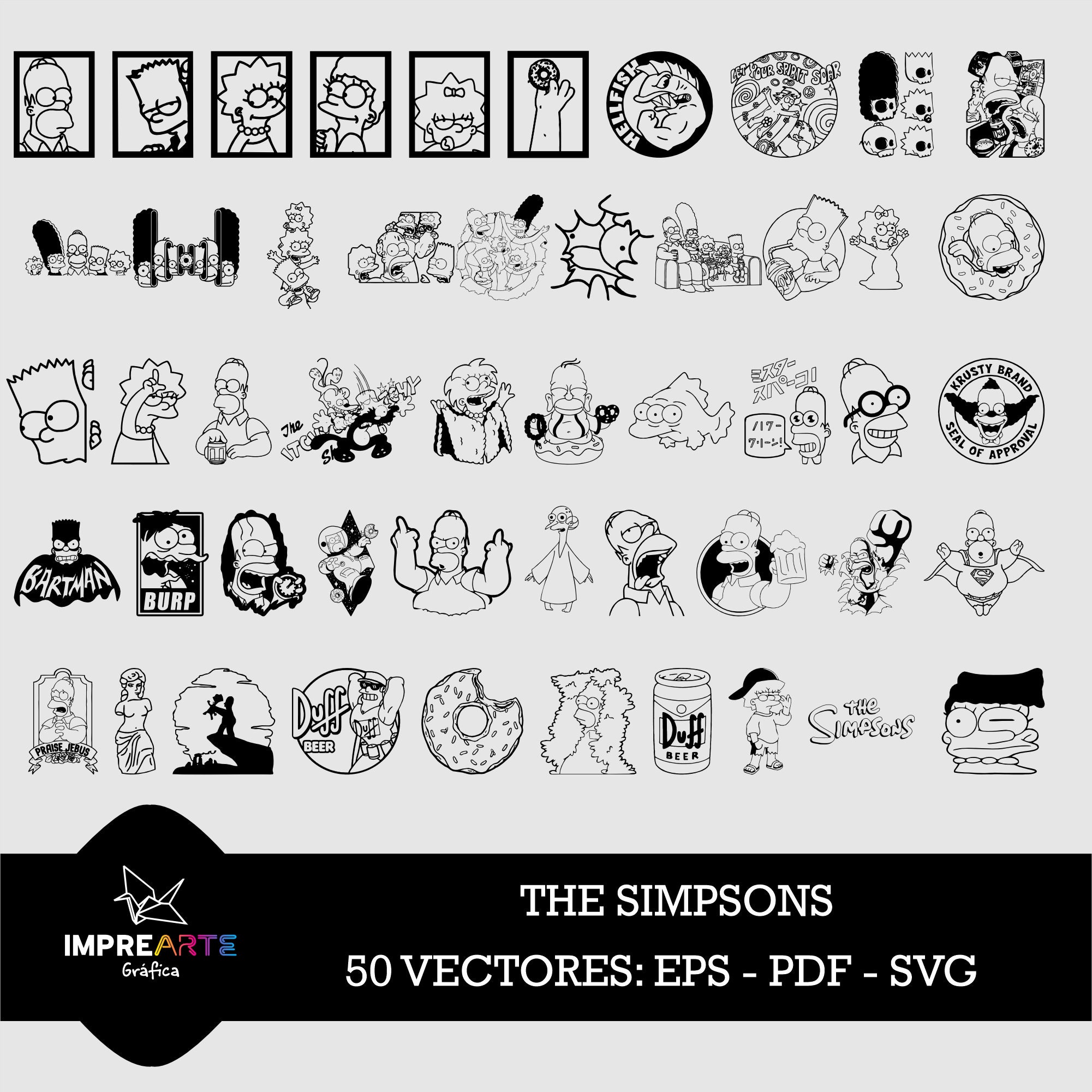 50 the Simpsons Vectors - Etsy Australia