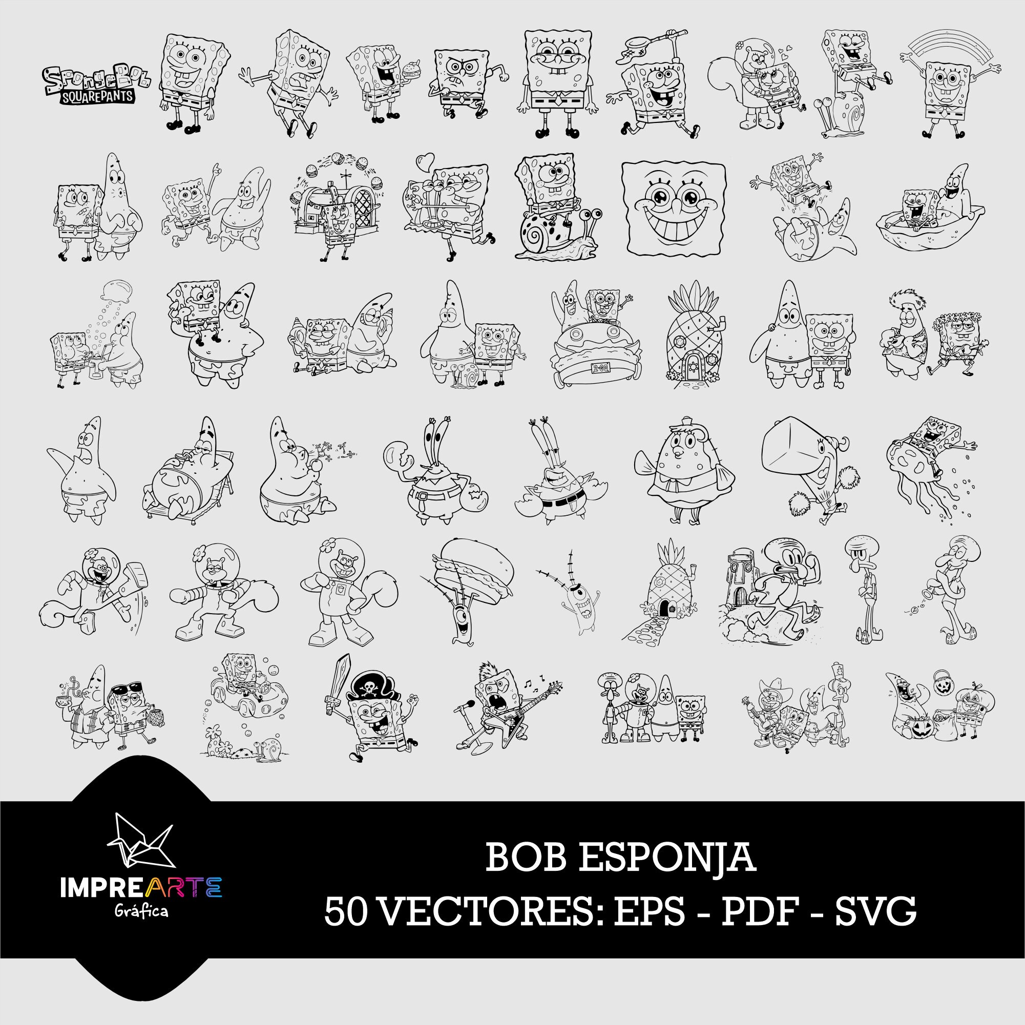 50 Spongebob Vectors - Etsy