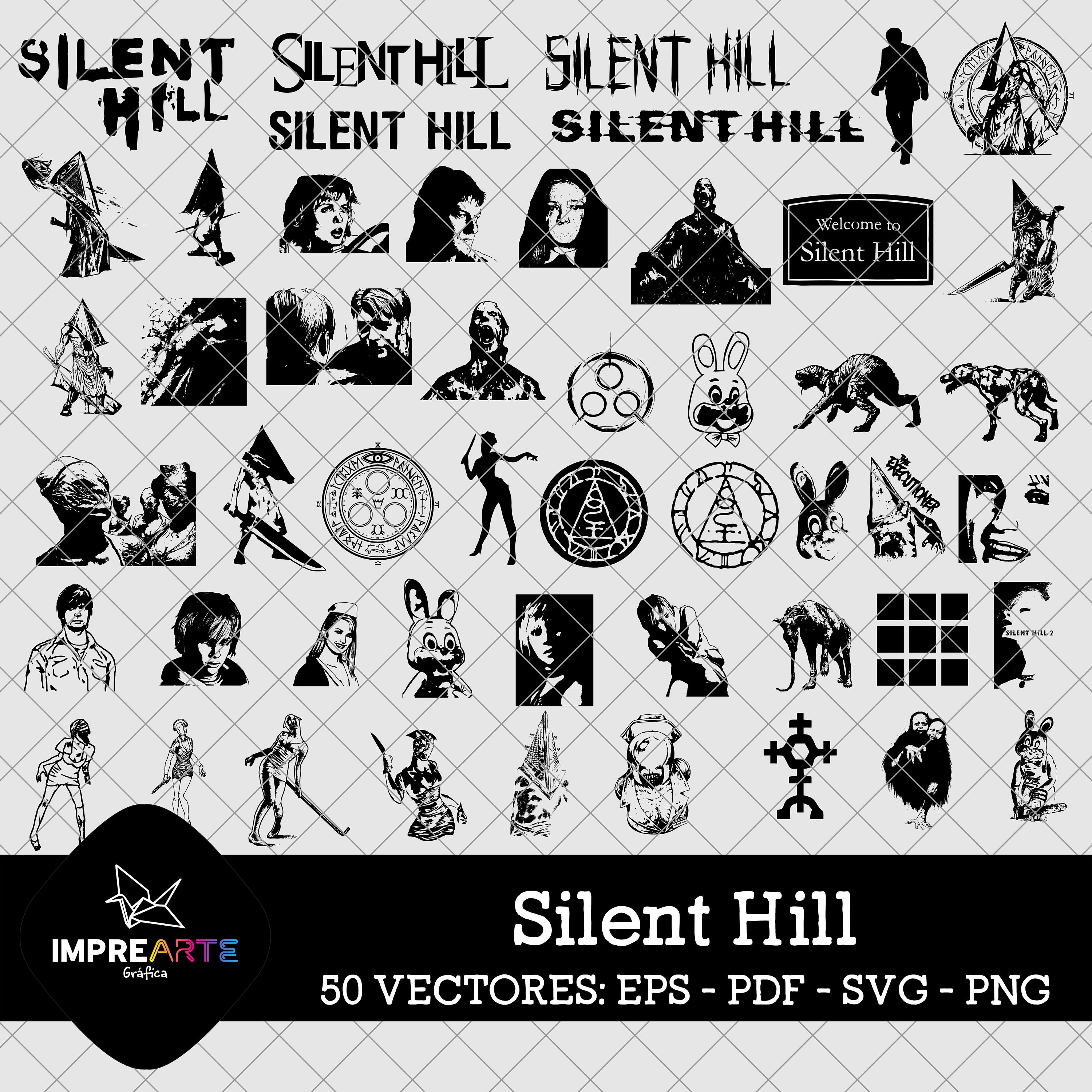 50 Silent Hill Vectors - Etsy
