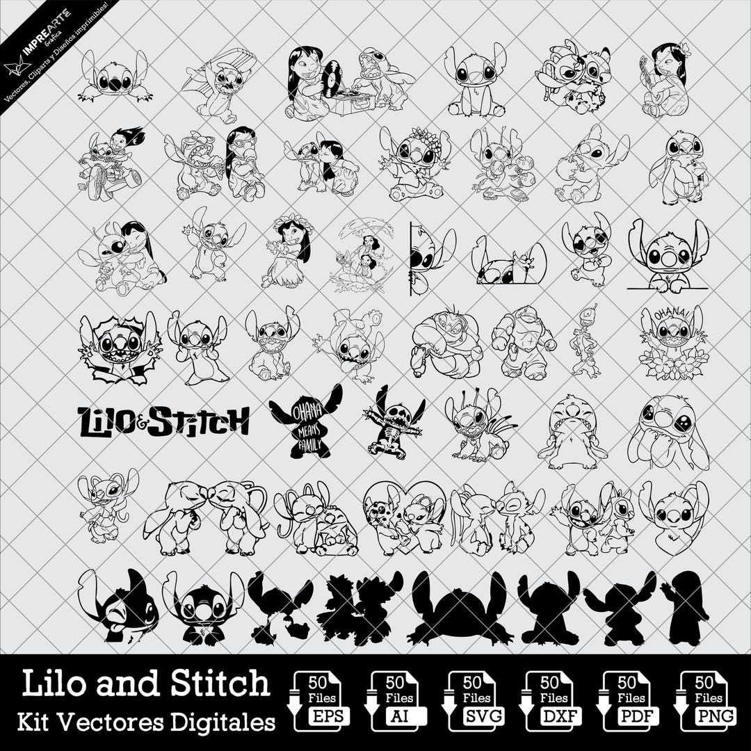 50 Lilo and Stitch Vectors - Etsy