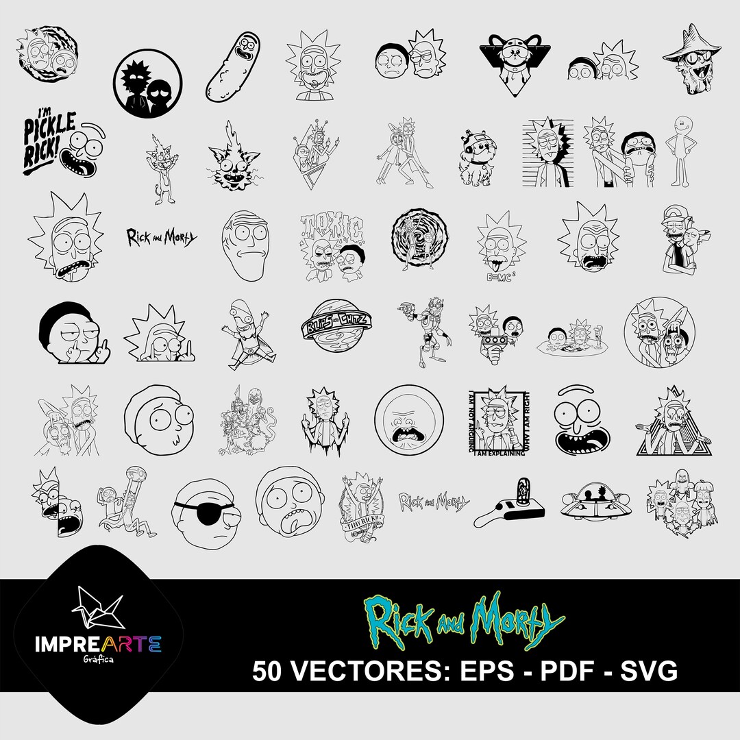 50 Rick and Morty Vectors EPS,PDF,SVG - Etsy UK
