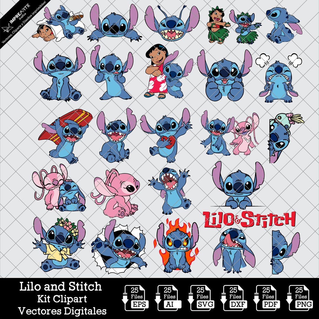 25 Lilo and Stitch Clipart + Vectors - Etsy