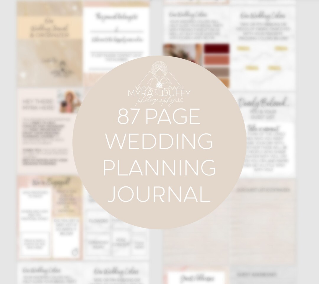 The Myra Duffy Photography 87 Page Wedding Planning Journey - Etsy